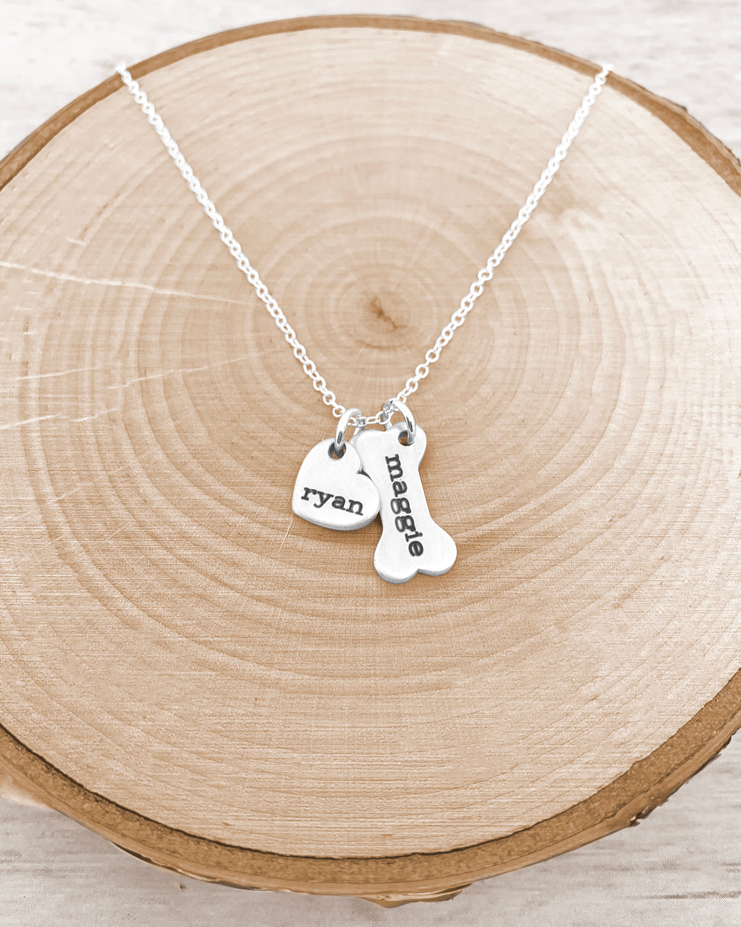 Dog Necklace Personalized Dog Bone Necklace Personalized - Etsy