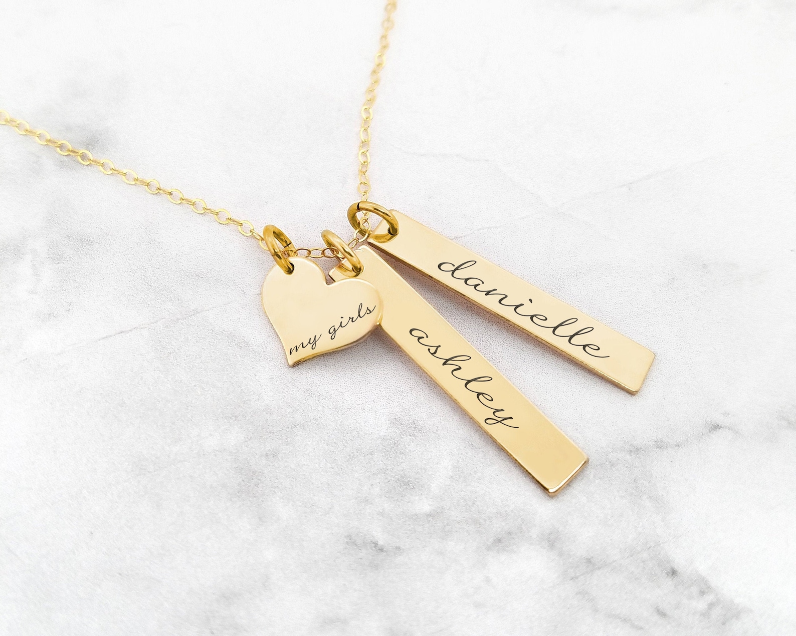 Personalized Necklace My Girls Necklace Mom Necklace Kid - Etsy