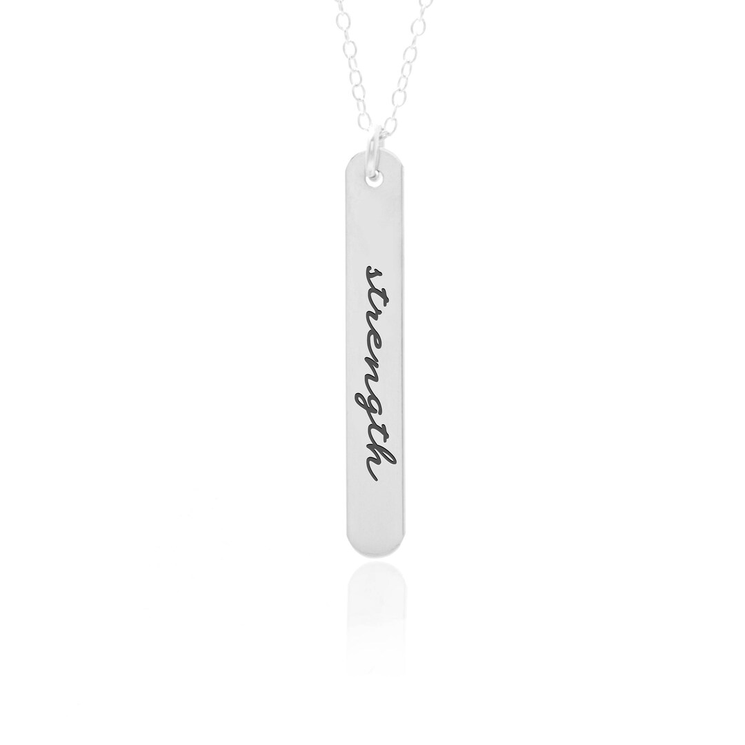 Strength Necklace, Motivation Necklace, Mantra Inspire Necklace ...