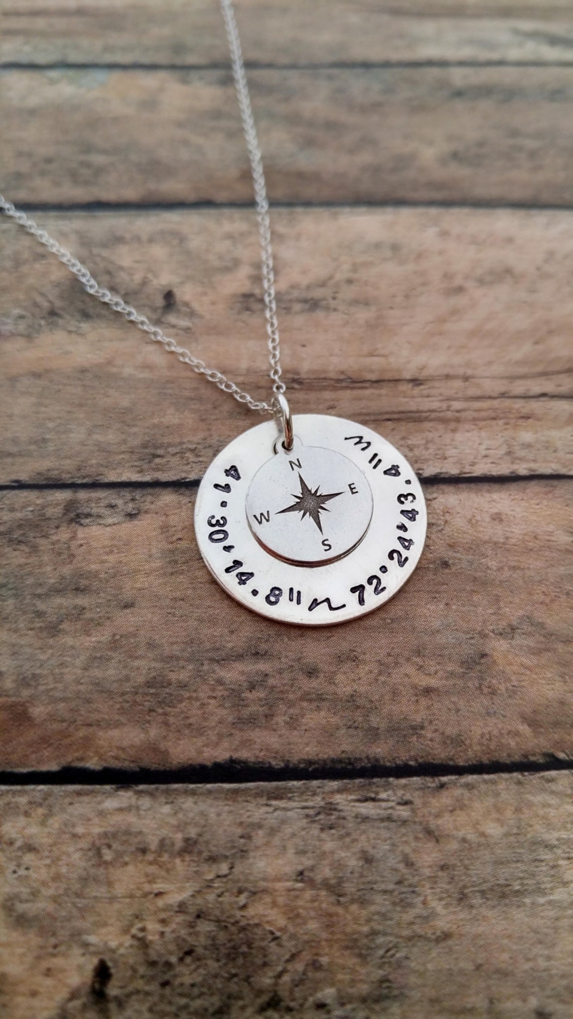 Latitude Longitude Necklace Coordinate Necklace Location | Etsy