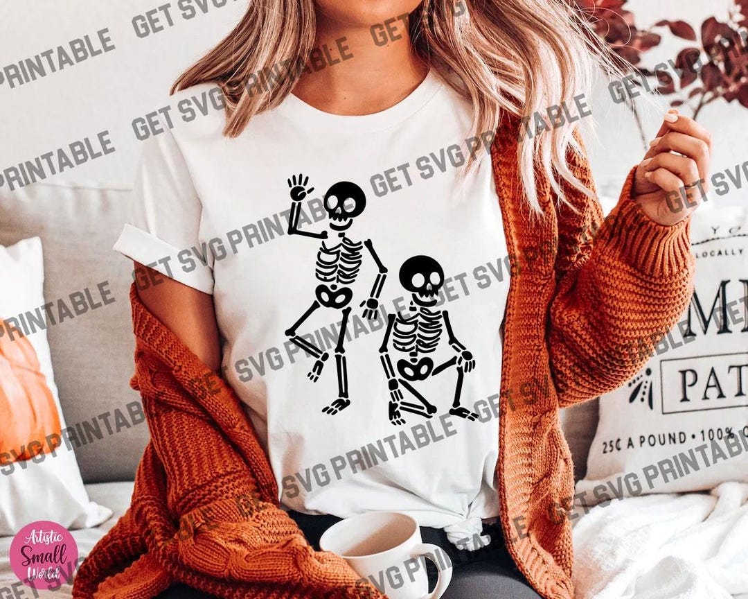Slightly Subtle Halloween Skeleton Candy SVG | Spooky Season Design ...