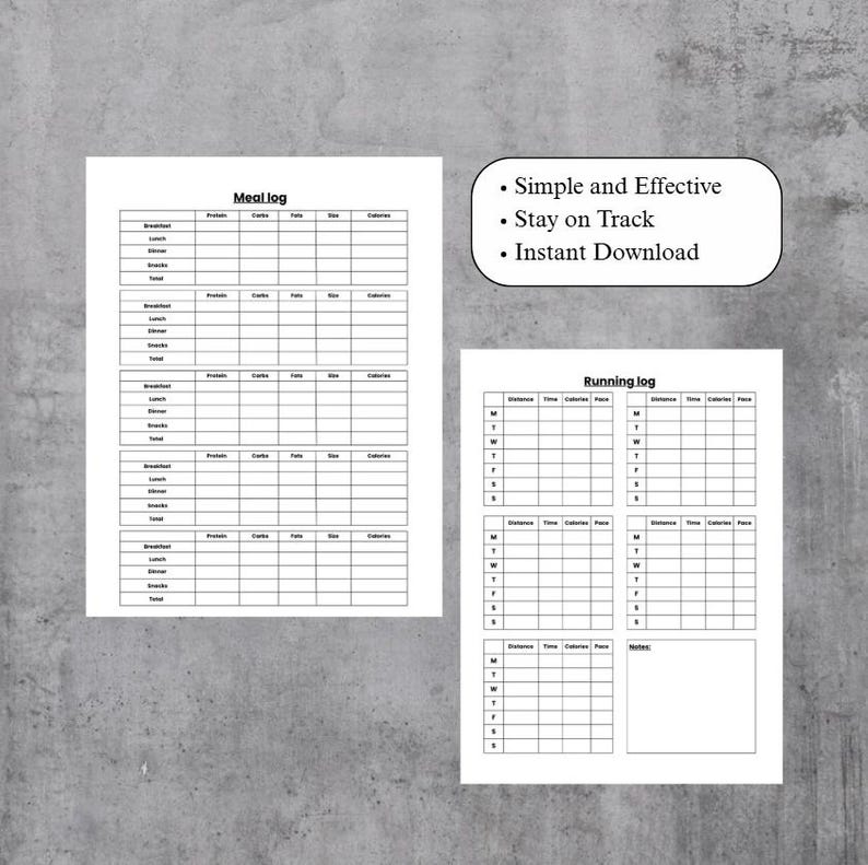 Daily Fitness Tracker Printable | Workout Log | Gym Planner PDF ...