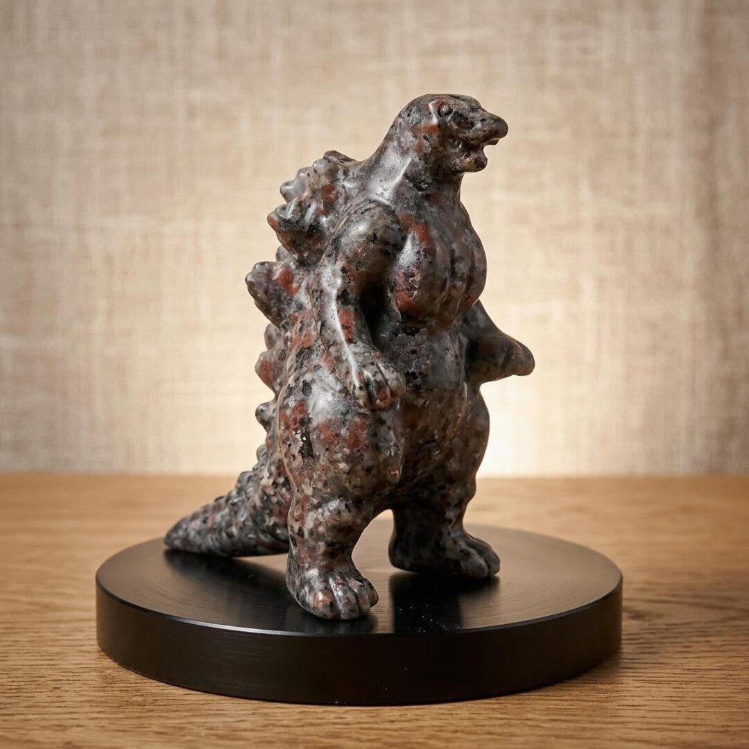 6cm Natural Yooperlite Crystal Dinosaur, UV Reactive Dragon Stone ...