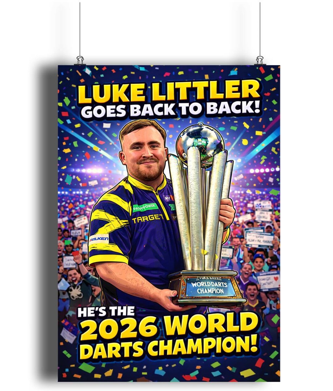 Luke Littler World Champion 2026 Poster - Etsy