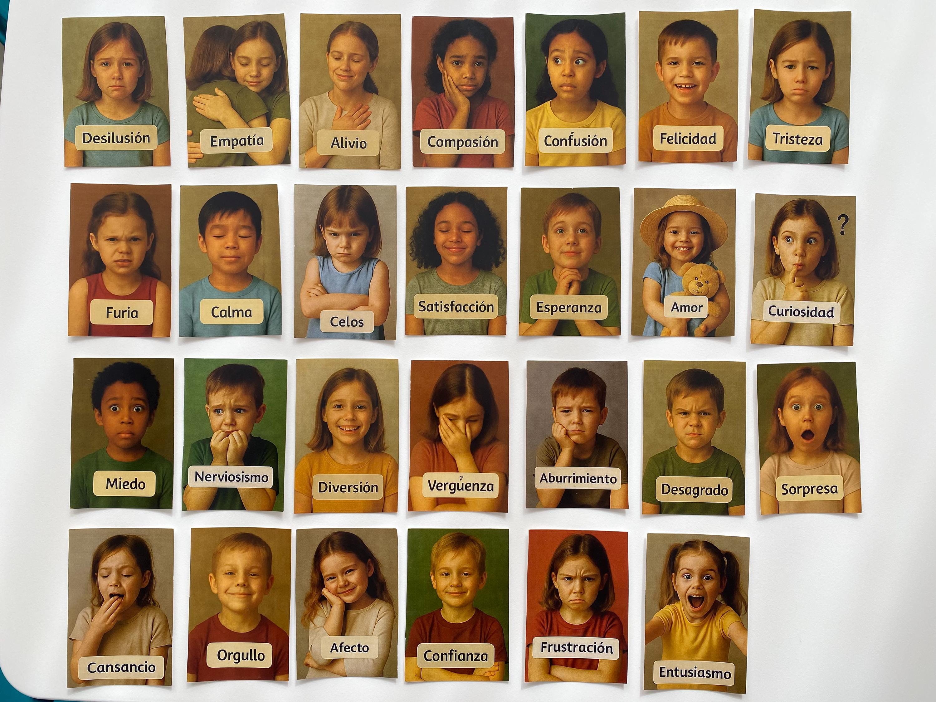 Printable Emotion Flashcards for Kids | Bilingual English Spanish ...