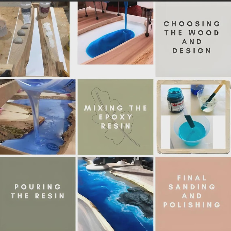 Round Epoxy River Tabletop | Live Edge Walnut Resin Table Top | Dining ...