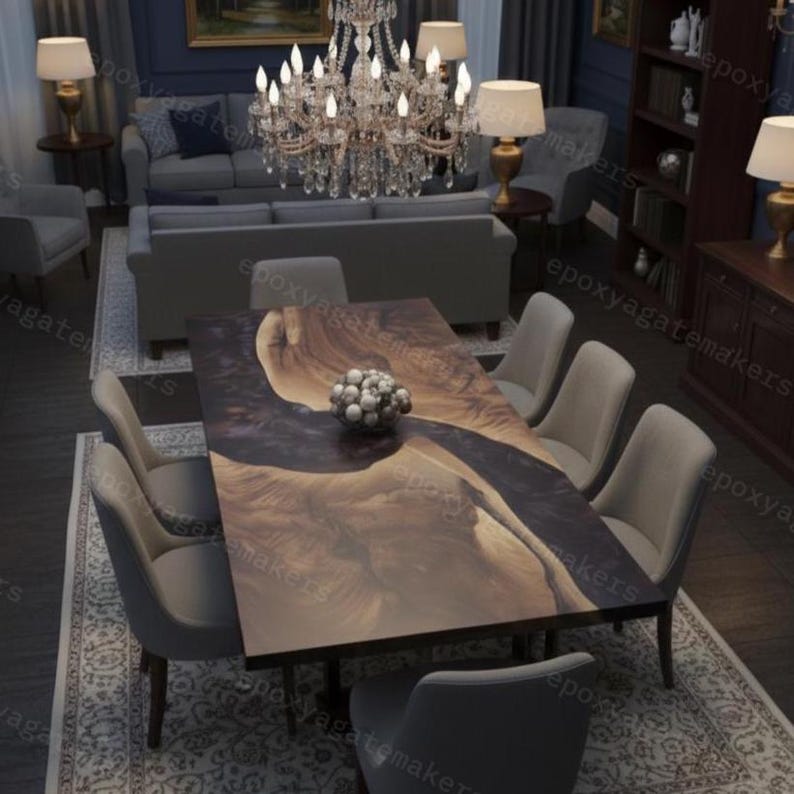 Purple Epoxy River Table Top | Live Edge Walnut Wood Resin Tabletop ...