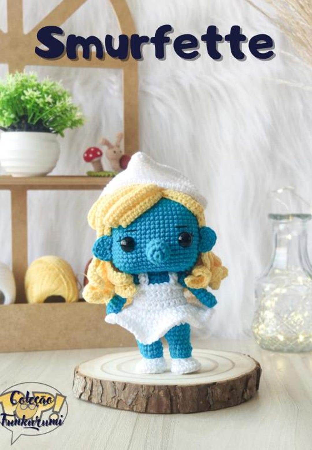 Smurfette Crochet Pattern | Pitufina Amigurumi PDF | Crochet Smurf Doll ...
