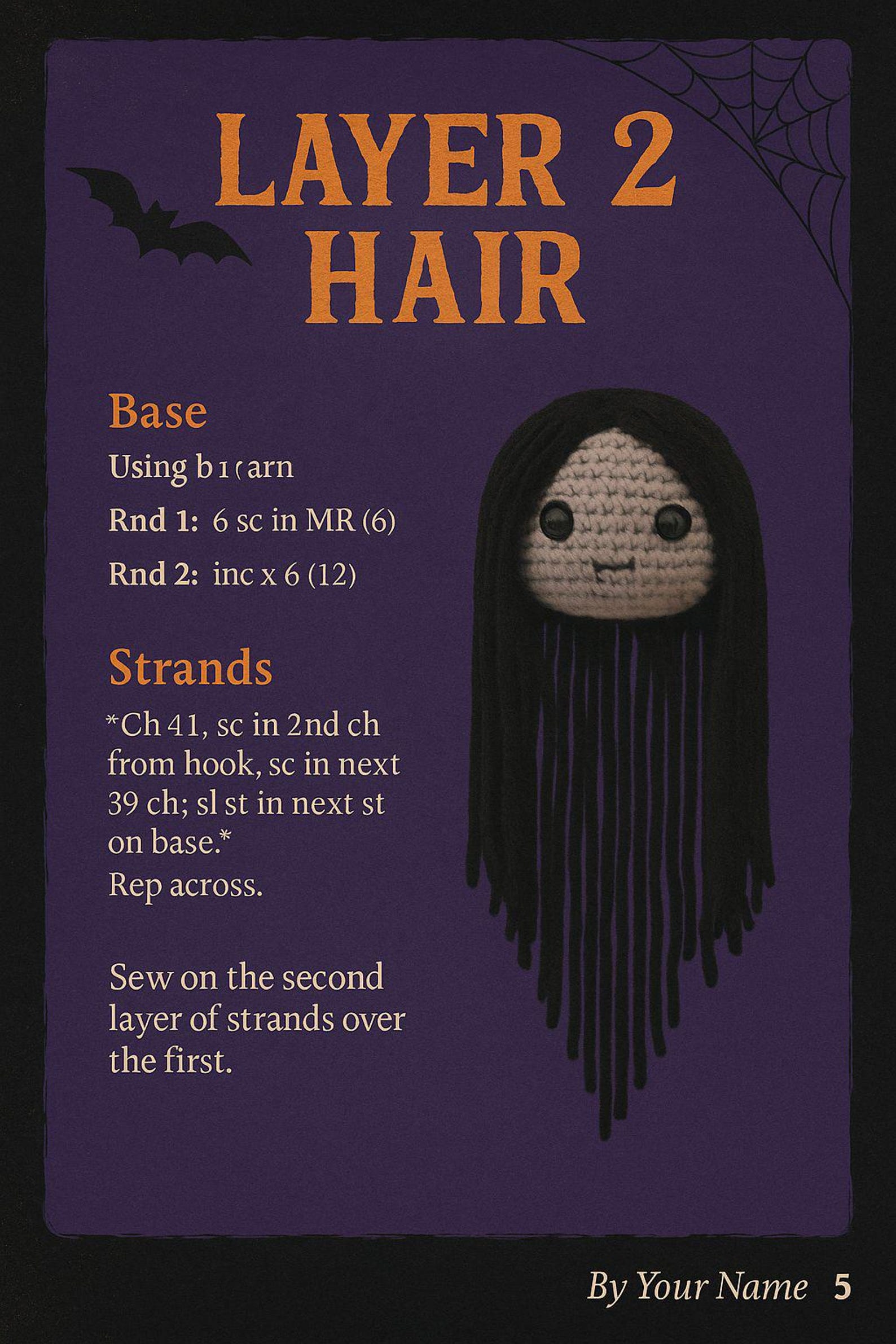 Amigurumi Crochet Pattern – Halloween Marceline Doll | Spooky Amigurumi ...