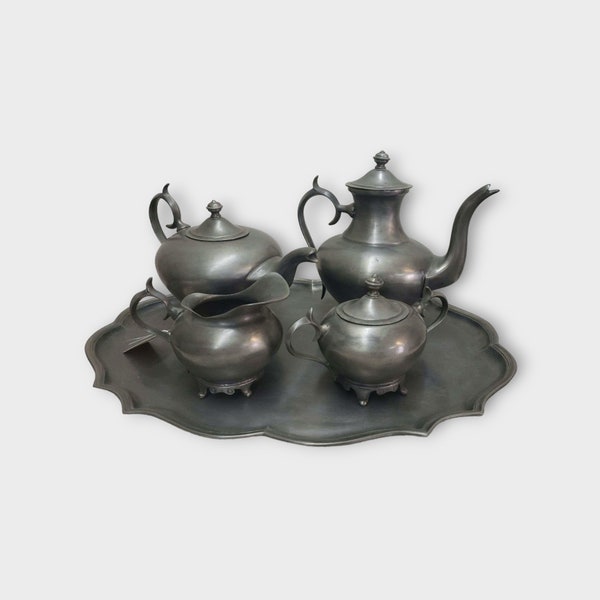 Pewter Tea Set - Etsy