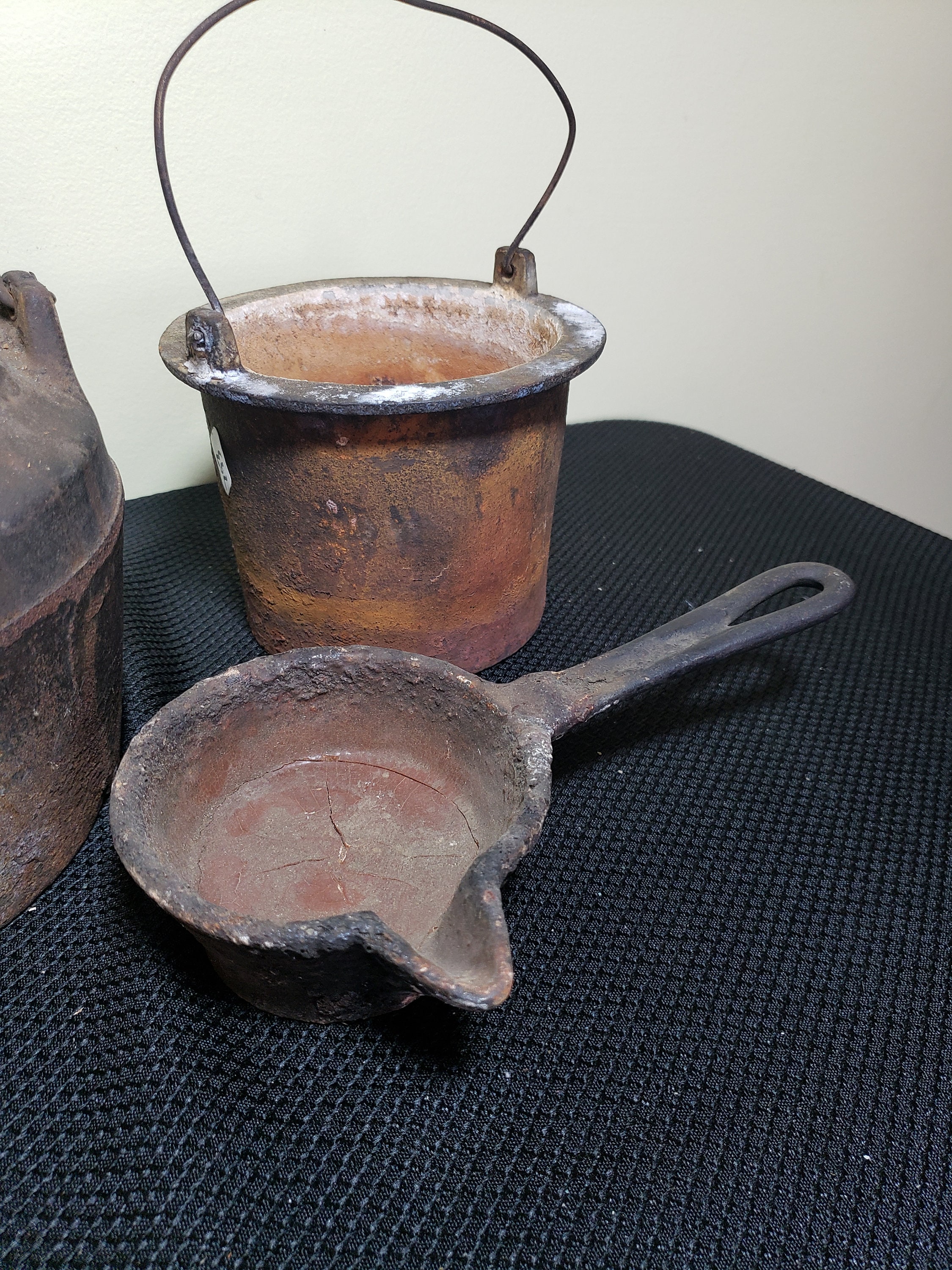 Antique Cast Iron Glue Pots and Ladle - Etsy