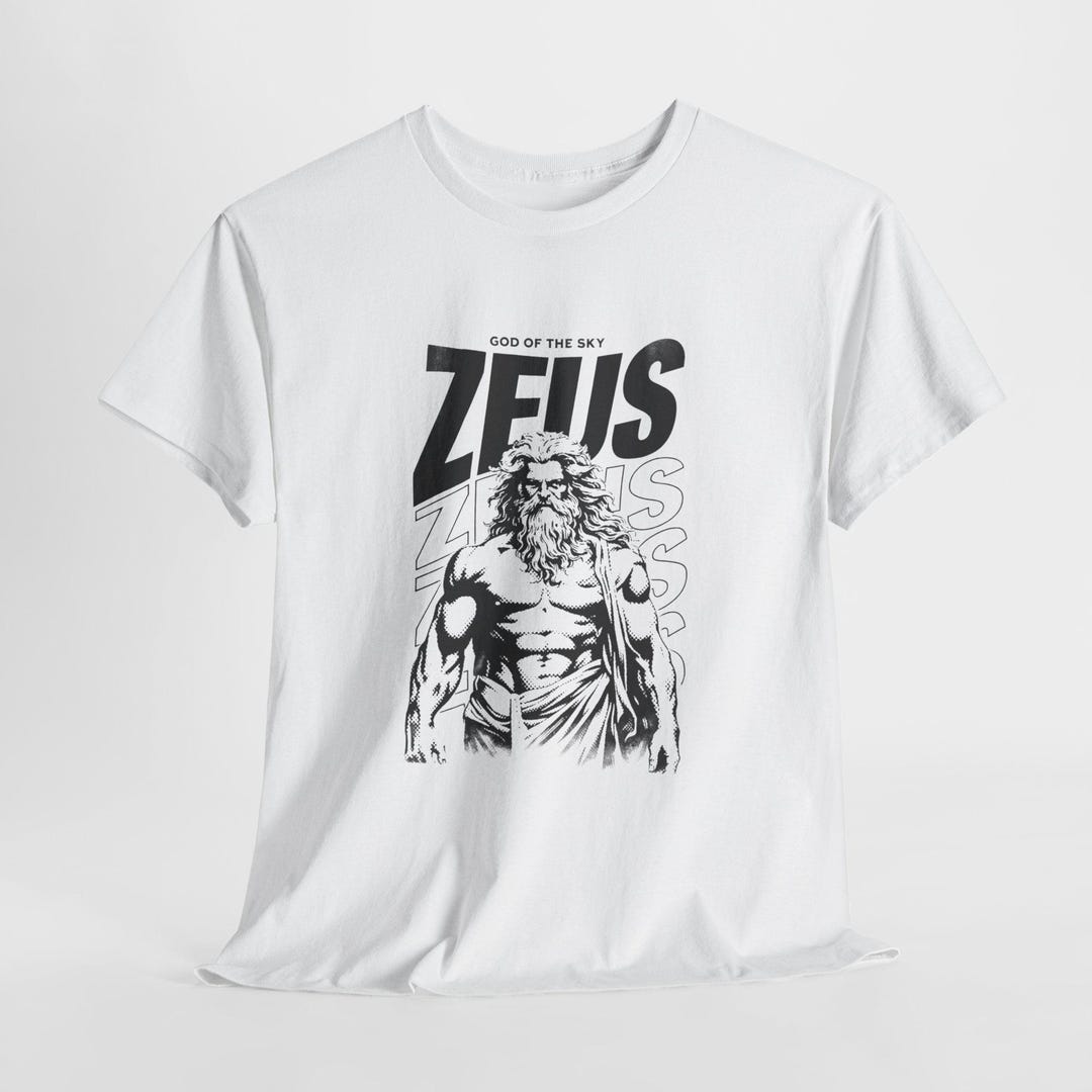 Zeus Illustration Tee | Greek Mythology God Shirt - Etsy
