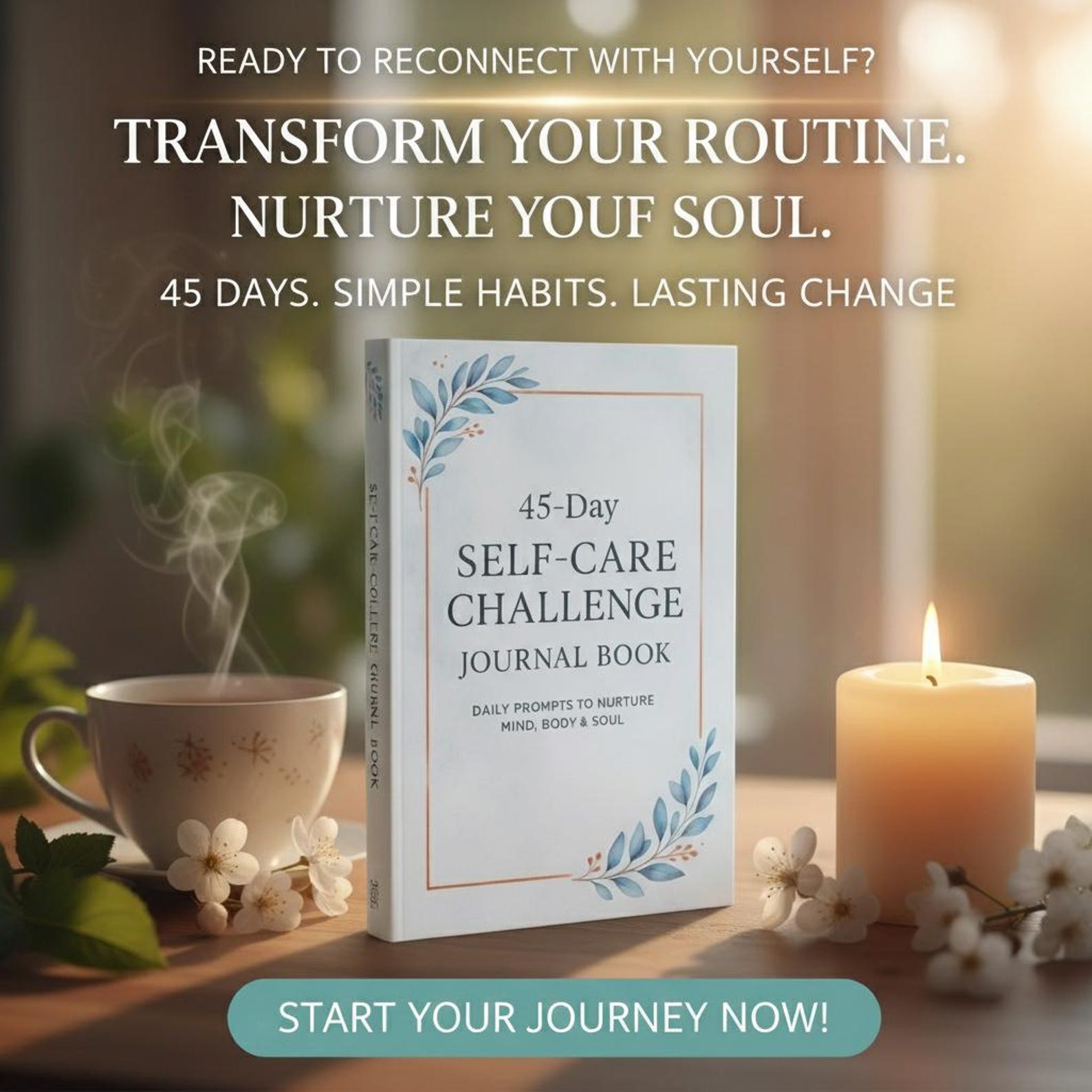 45-day Self-care Challenge Journal | Mindfulness & Gratitude (ebook) - Etsy