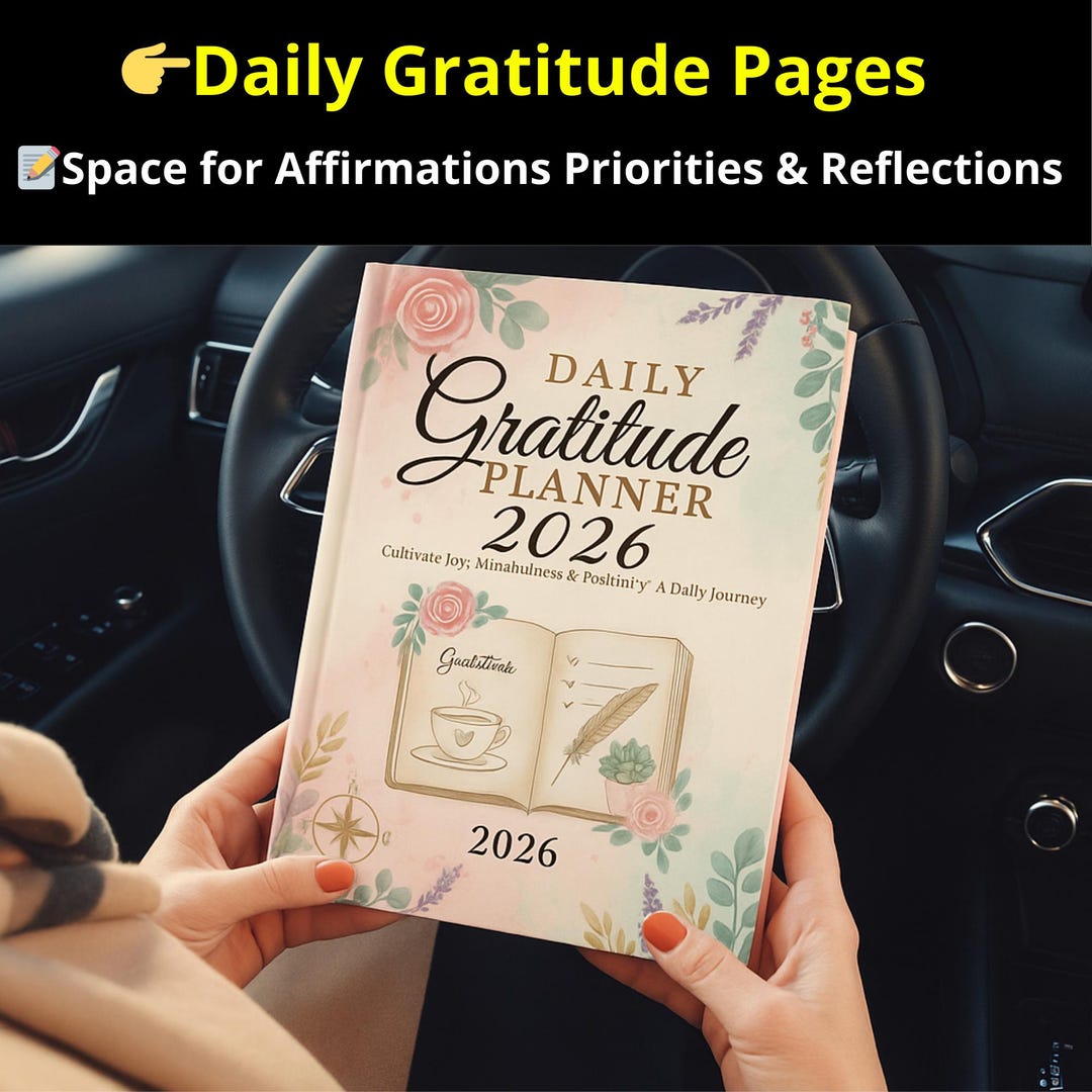 2026 Gratitude Journal: Daily Mindfulness Planner (printable PDF ...