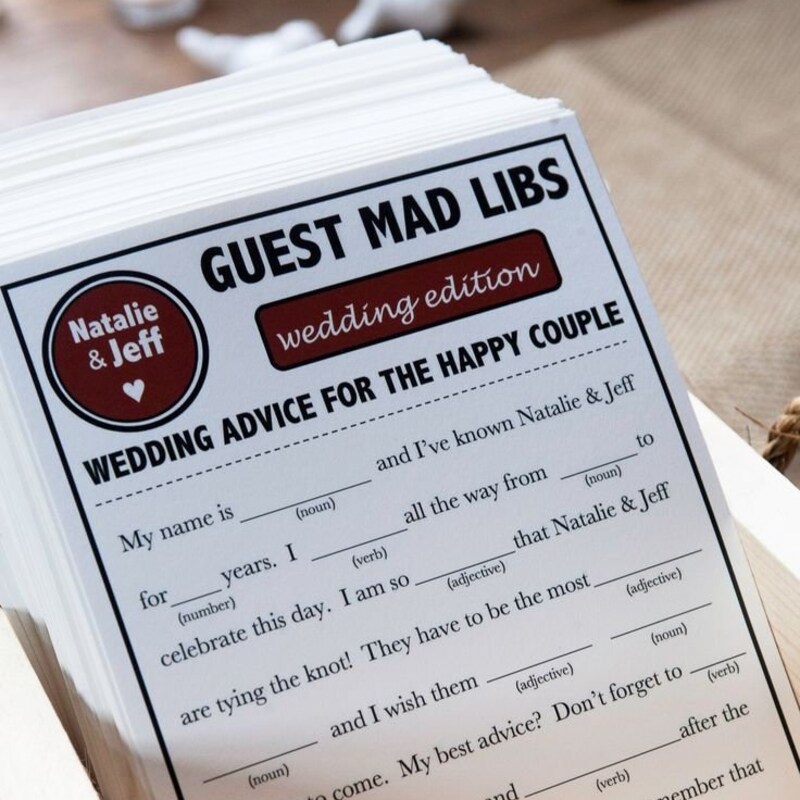 Wedding Advice Cards - Etsy