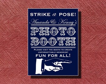 Chic Wedding Signage Photo Booth Sign or Poster DIY Printable | Etsy