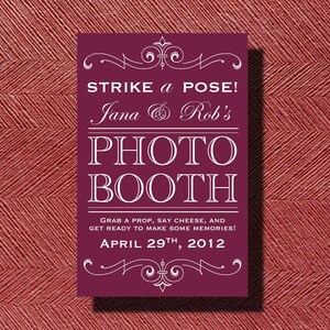 Wedding Photo Booth Sign, or Poster DIY Print-ready - Etsy