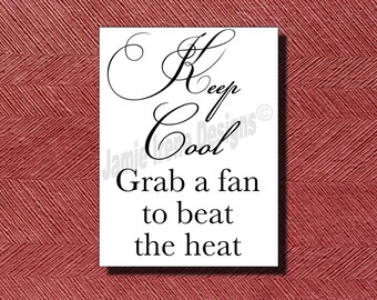 Grab a Fan Wedding Sign - Etsy