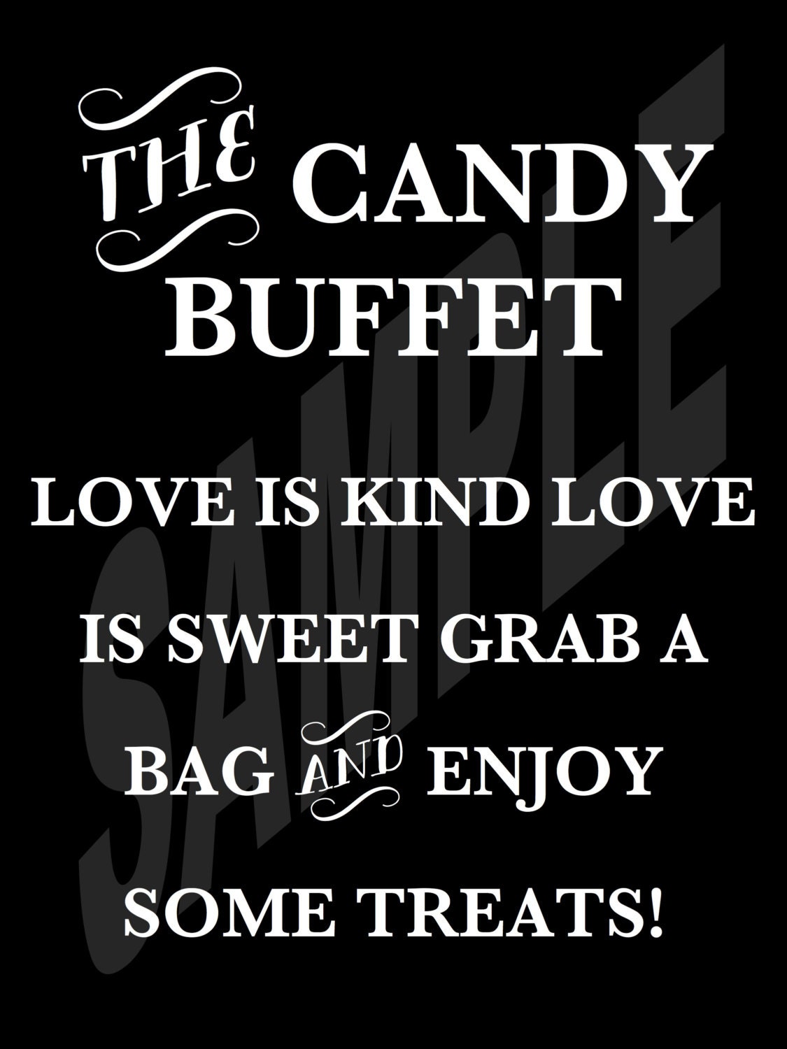 Wedding Candy Buffet Sign DIY Print Ready - Etsy