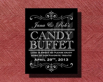 Wedding Candy Buffet Sign or Poster DIY Print Ready | Etsy