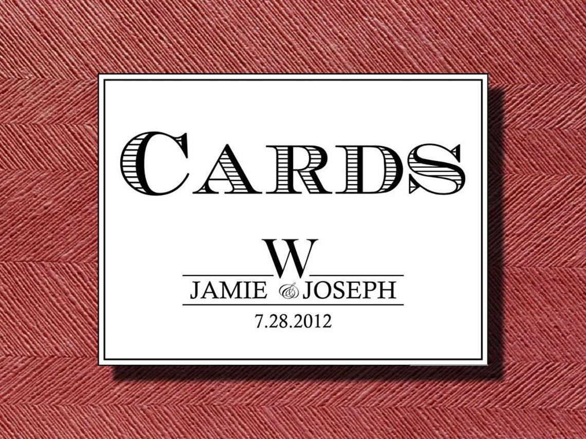 Wedding Reception Cards Sign DIY Print-ready - Etsy