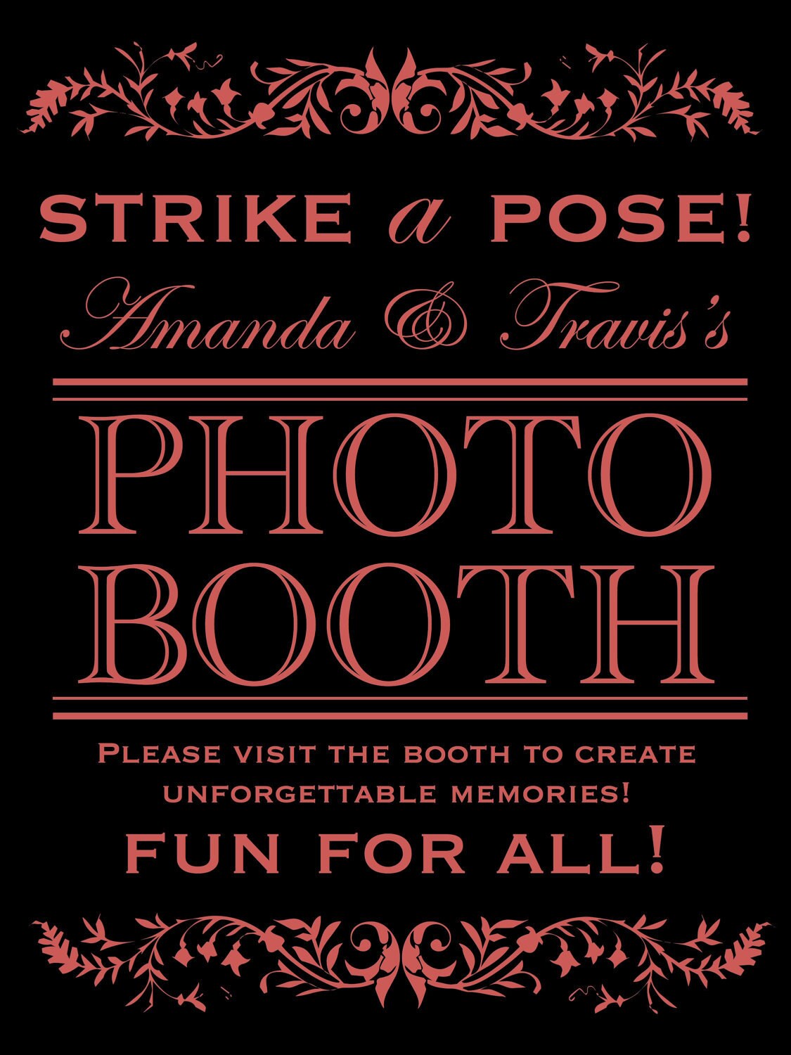 Wedding Reception Photo Booth Sign DIY | Etsy