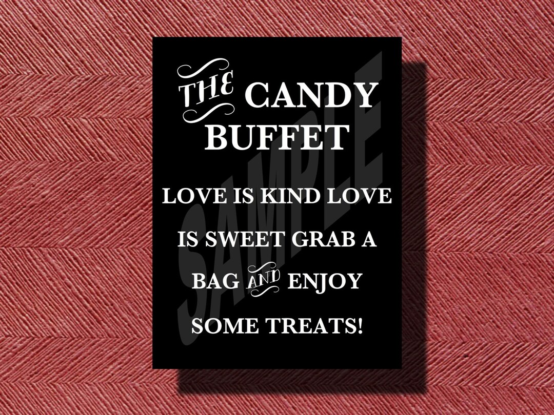 Wedding Candy Buffet Sign DIY Print Ready - Etsy