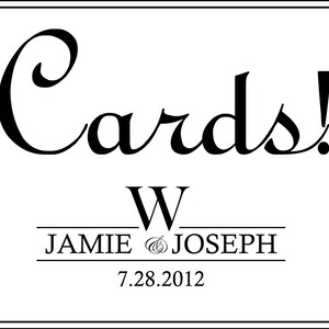 Wedding Reception Monogramed Cards Sign - Etsy