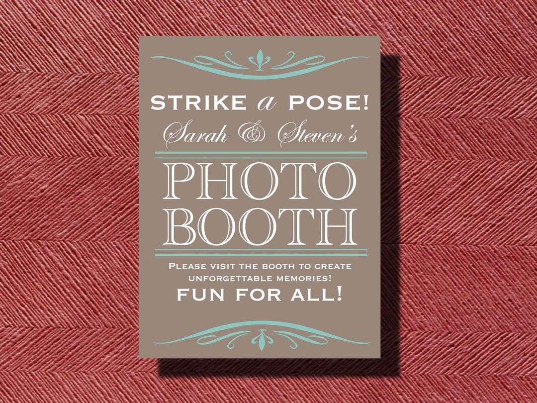 Wedding Reception Photo Booth Sign - Etsy