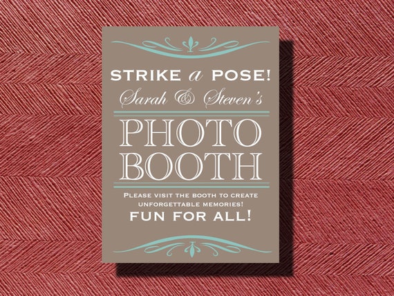 Wedding Reception Photo Booth Sign | Etsy