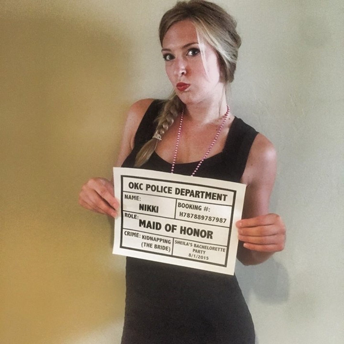 Bachelorette Party Mugshot Sign Printable Bachelorette Party | Etsy