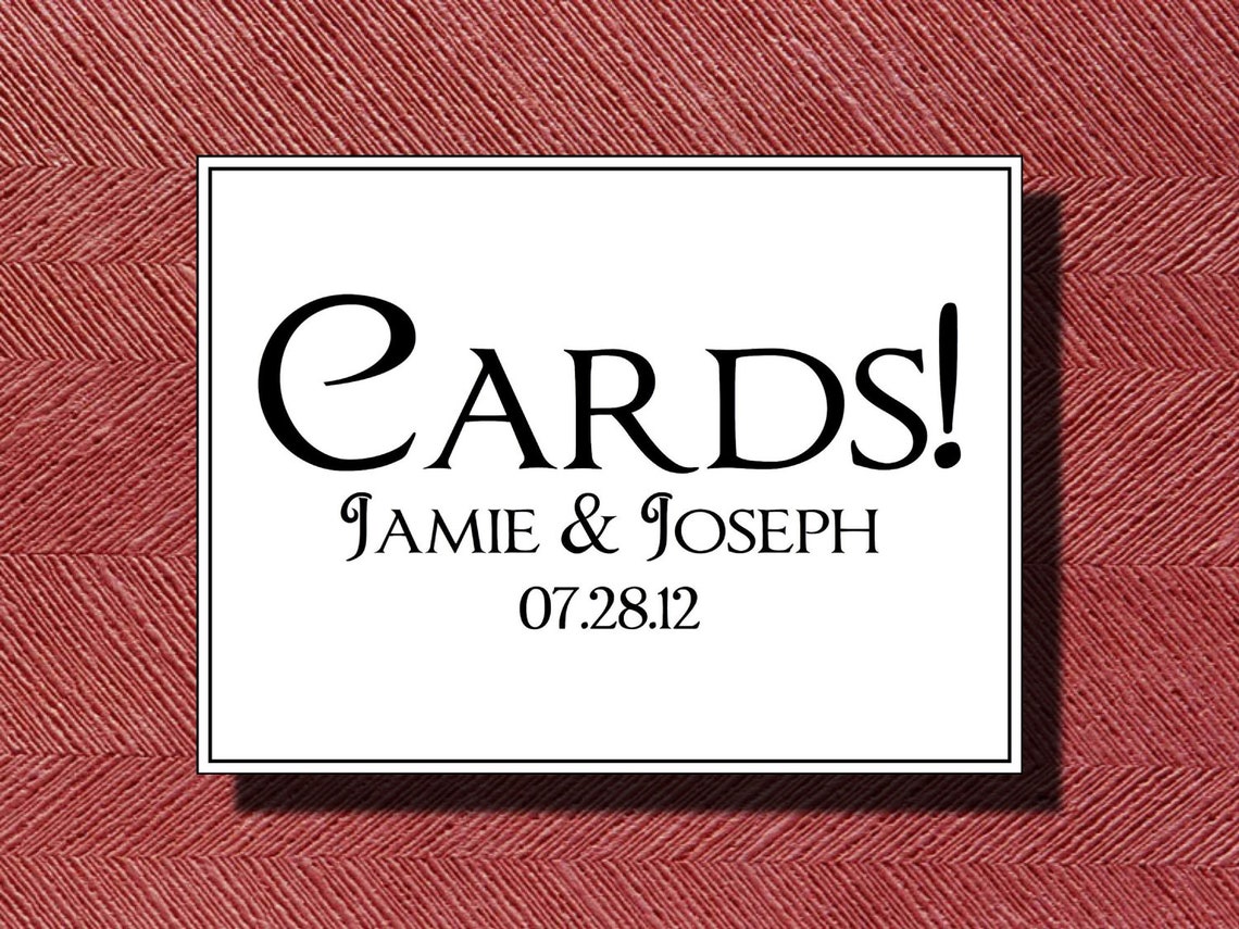 Wedding Reception Cards Sign DIY - Etsy