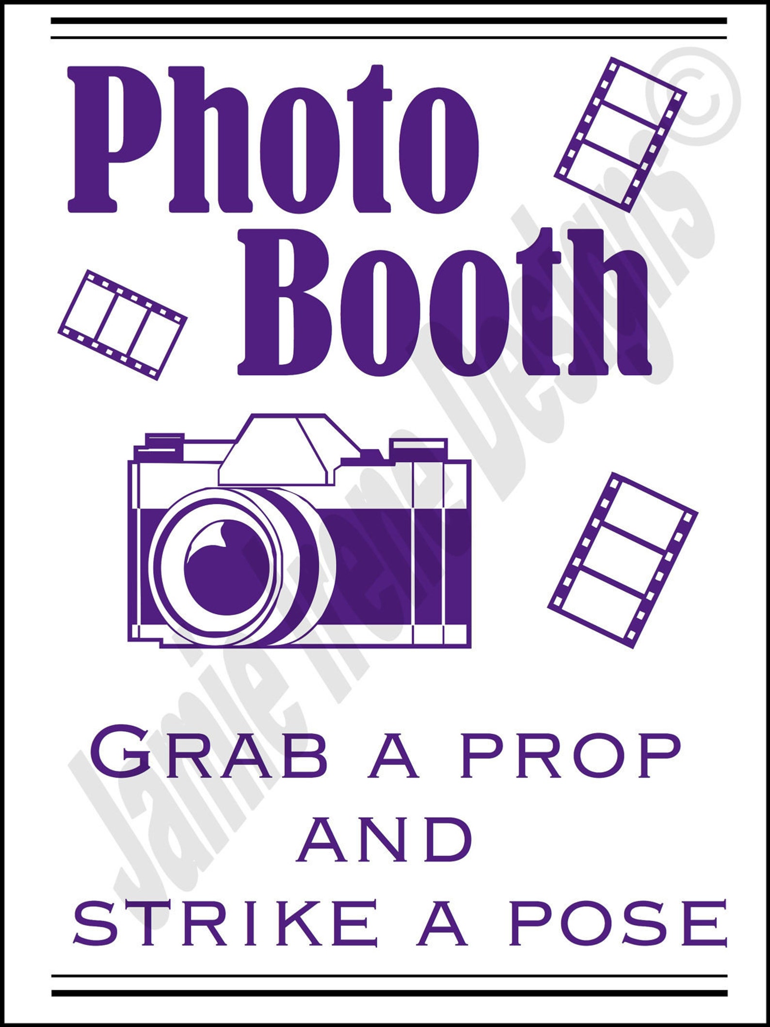 Custom Printable Wedding Photo Booth Sign - Etsy