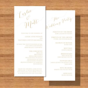 Modern Double Sided Wedding Program Two-sided Wedding - Etsy