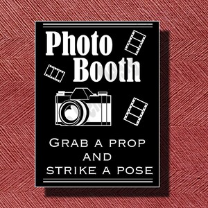 Custom Printable Wedding Photo Booth Sign - Etsy