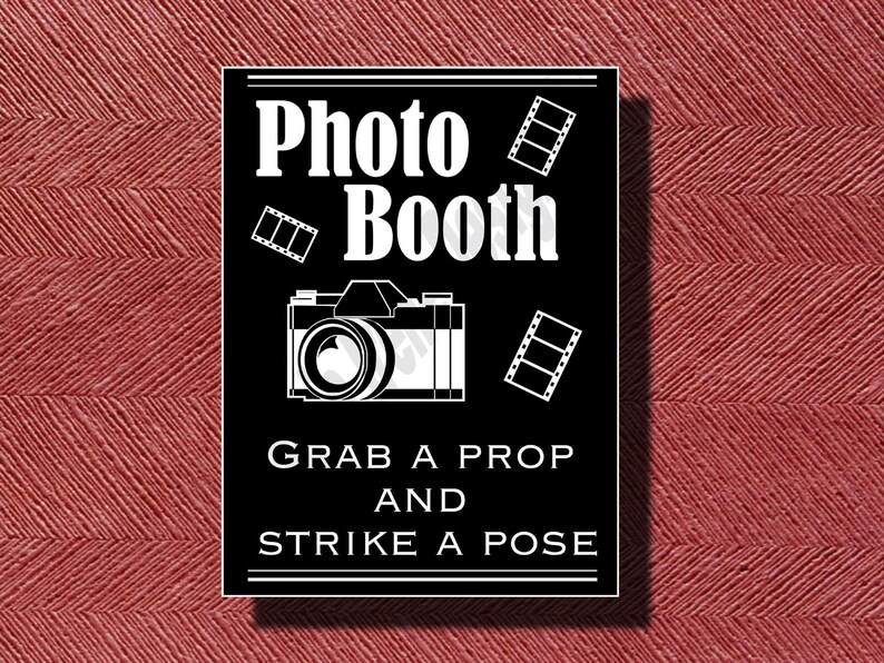 Custom Printable Wedding Photo Booth Sign - Etsy