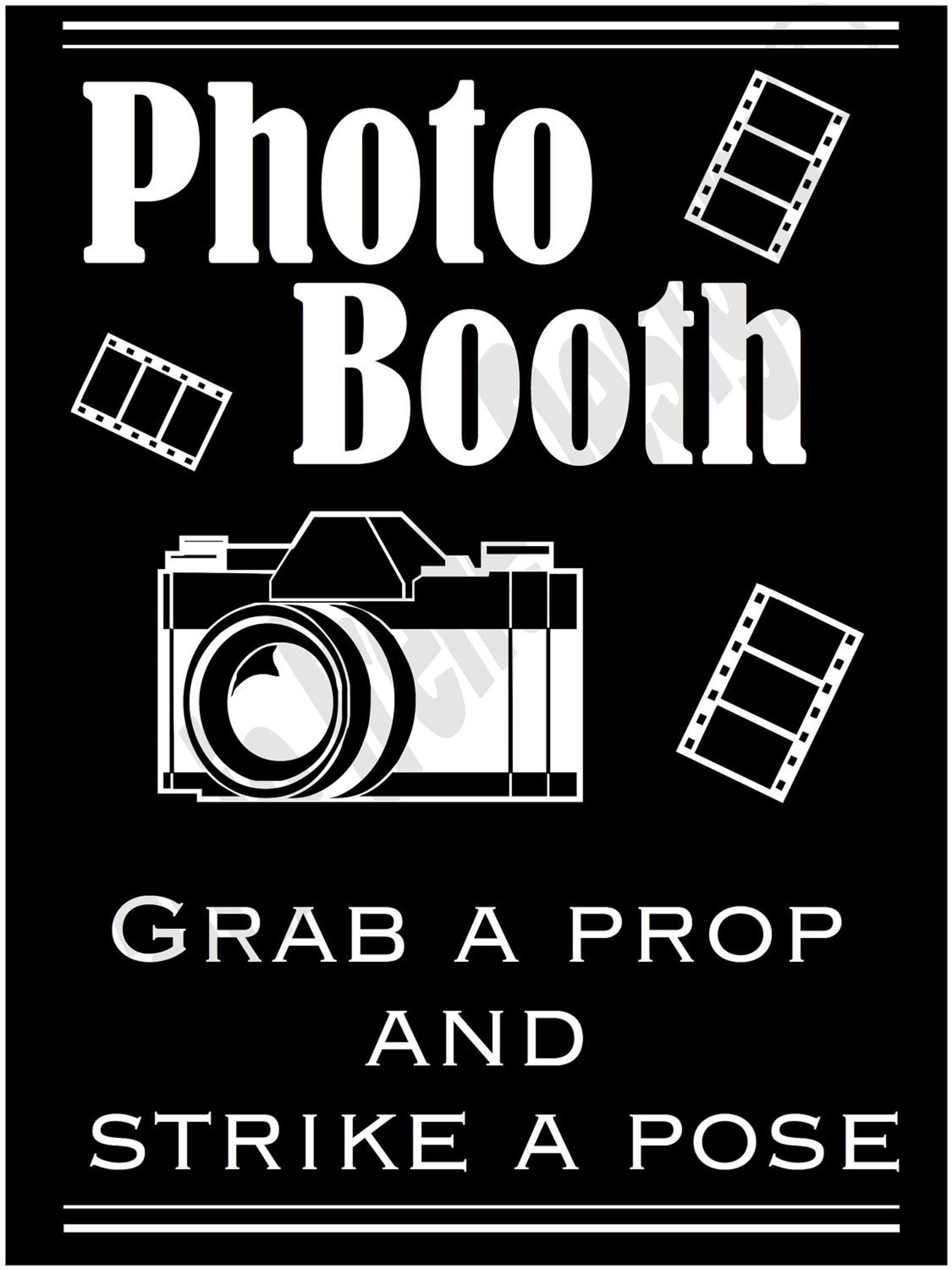 Custom Printable Wedding Photo Booth Sign - Etsy