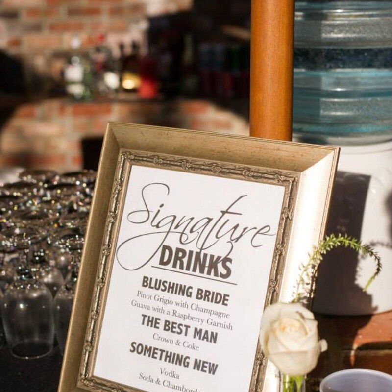 Wedding Signature Drink Sign - Etsy