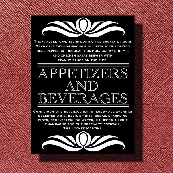 Appetizer Sign - Etsy