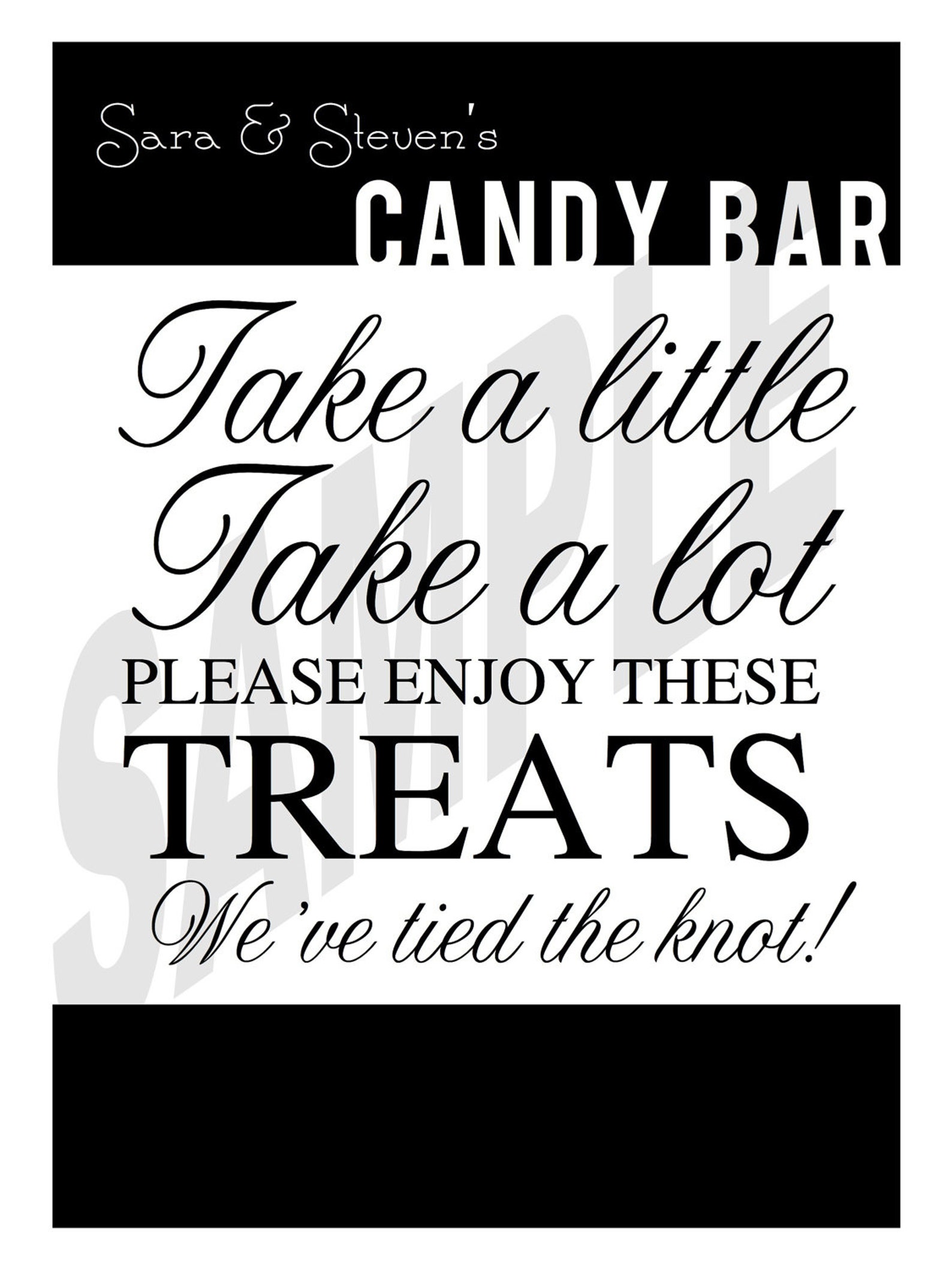 Wedding Candy Bar Sign - Etsy