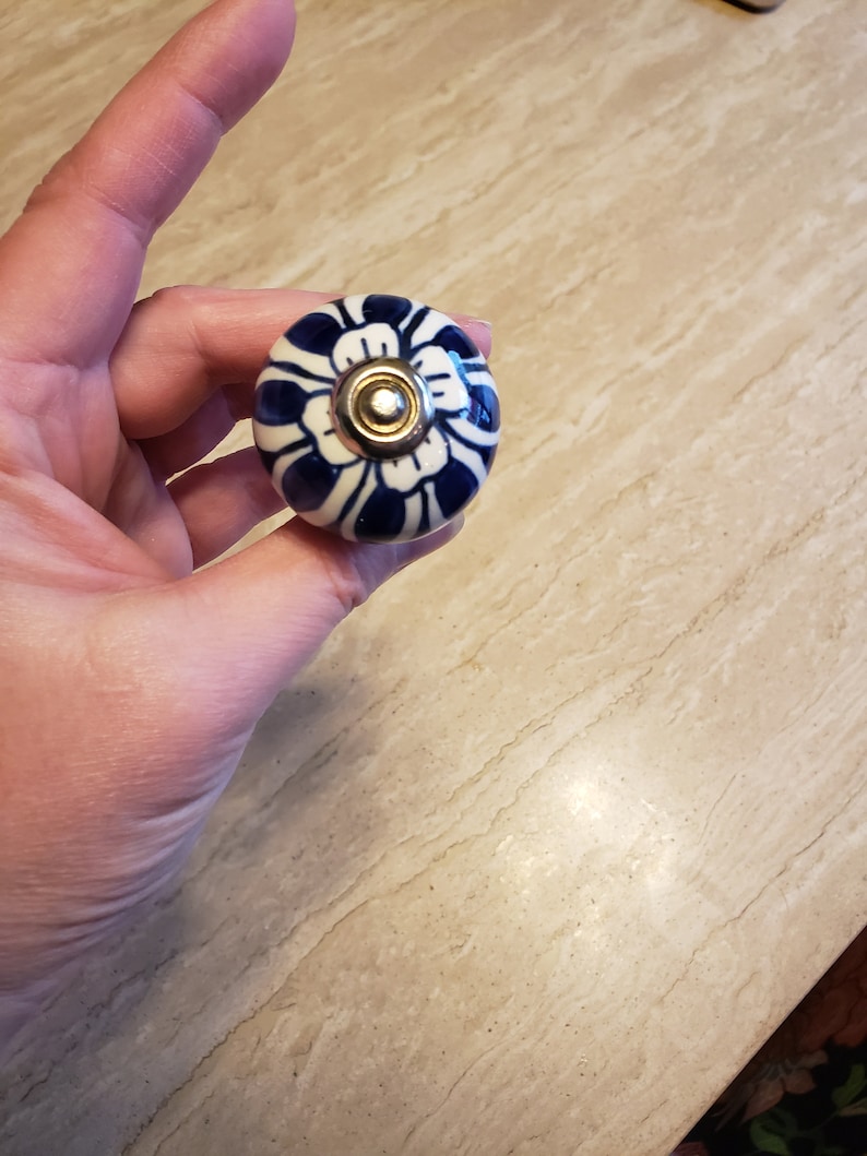 Handmade and Painted Ceramic Knobs Vintage - Etsy