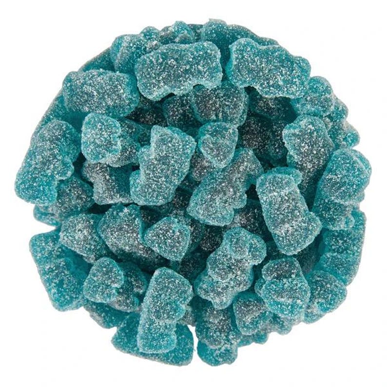 Sour Blastin' Blue Raspberry Flavored Gummy Bears - Etsy