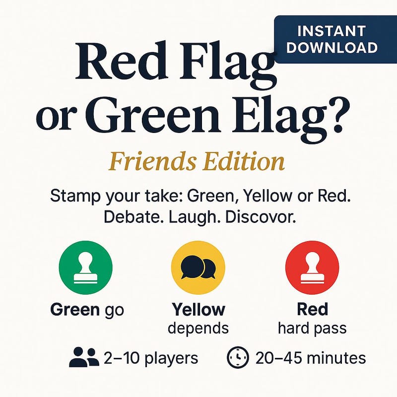 Green Flag Valentine Card - Etsy
