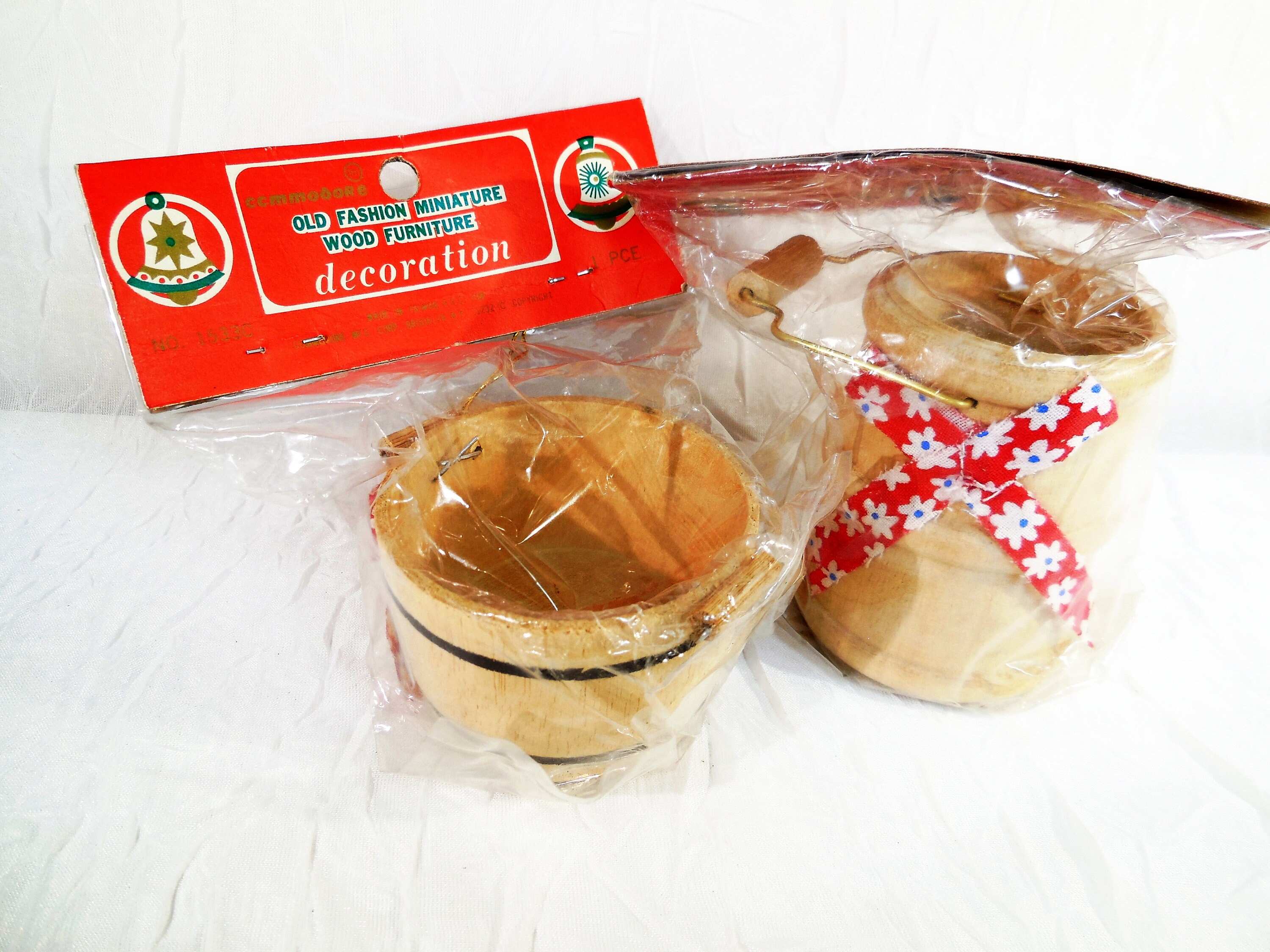 Commodore NOS Bucket & Tub Old Fashioned Miniature Wood - Etsy