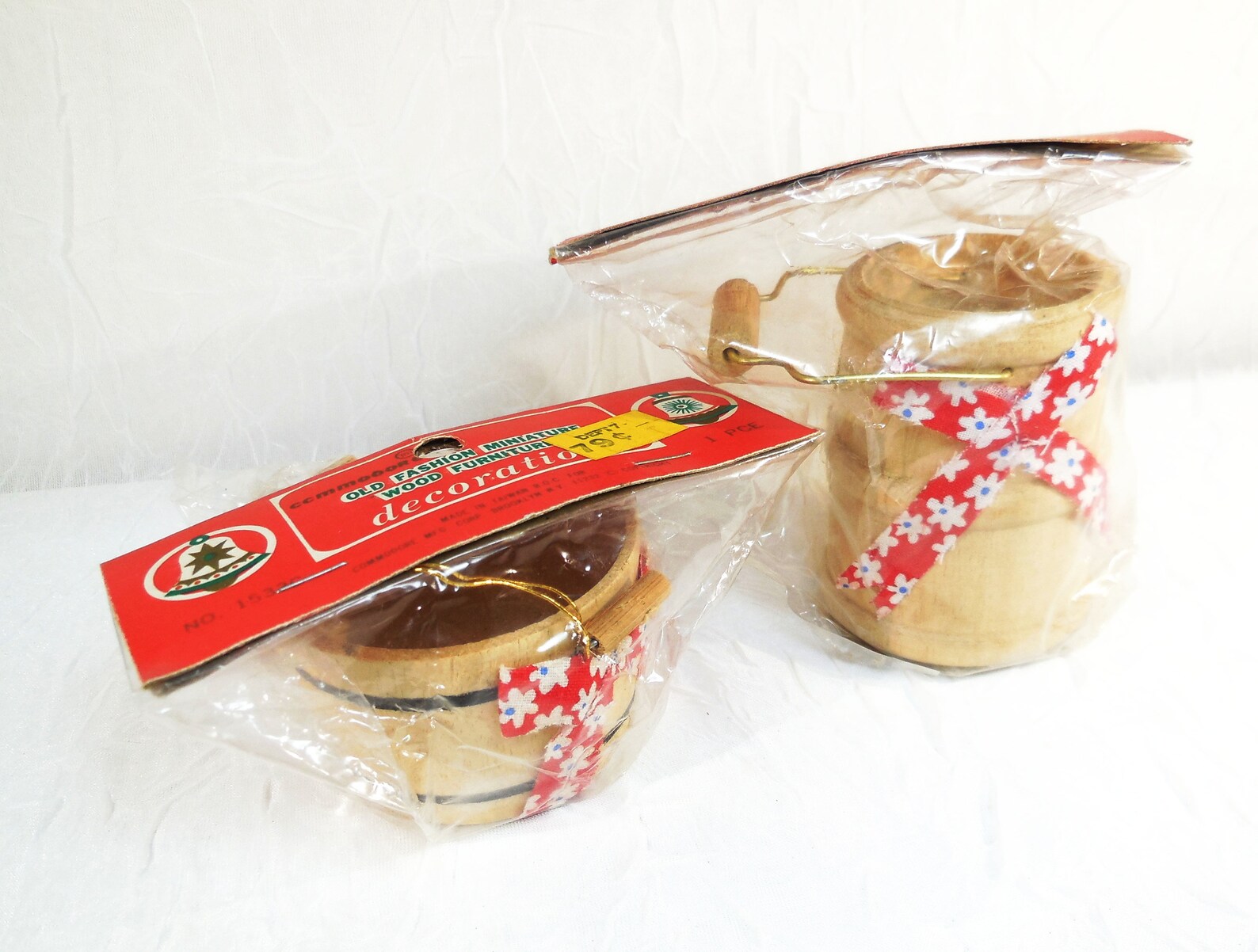 Commodore NOS Bucket & Tub Old Fashioned Miniature Wood - Etsy