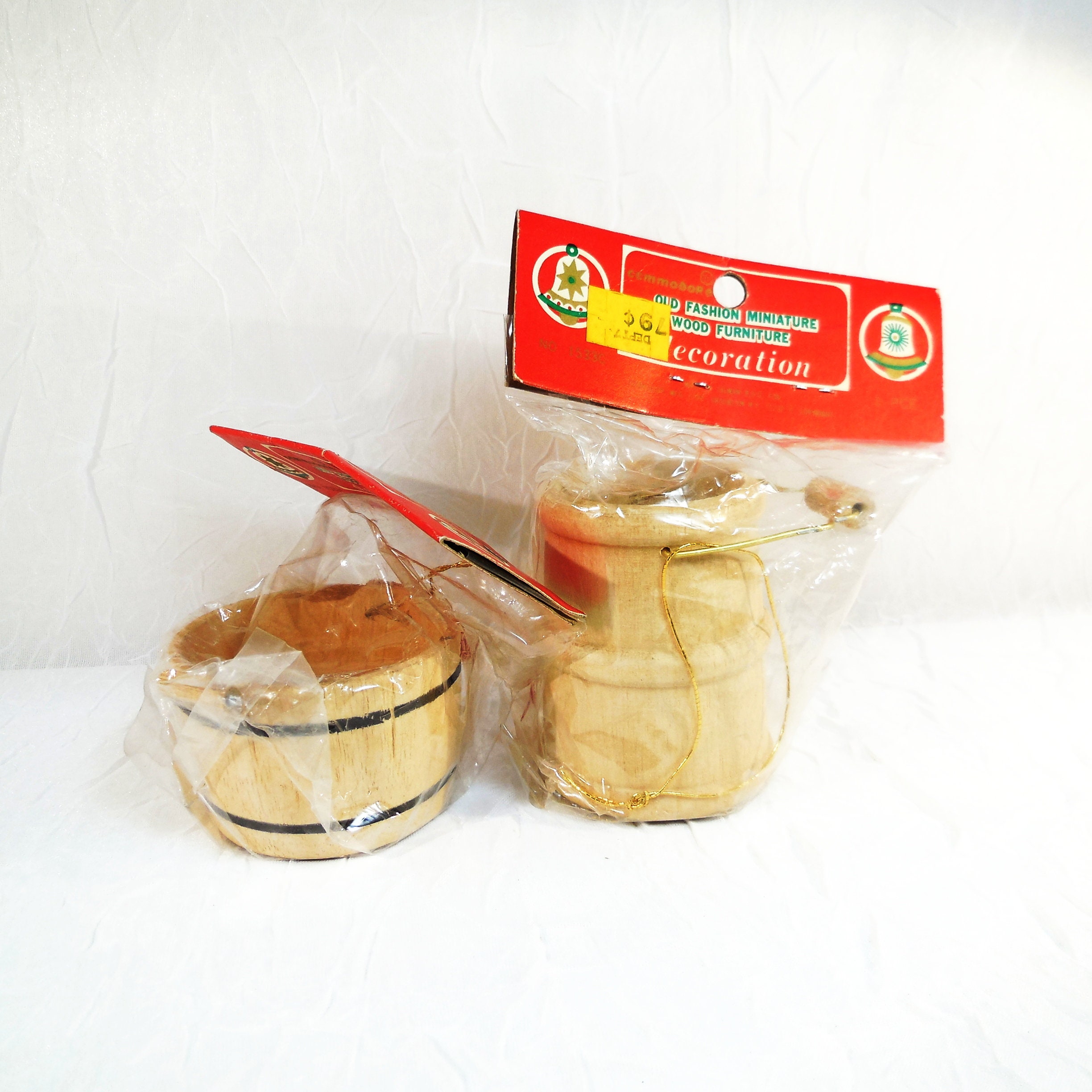 Commodore NOS Bucket & Tub Old Fashioned Miniature Wood - Etsy