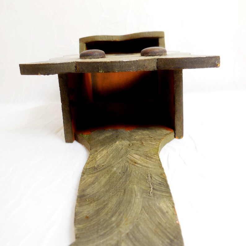 Fluffy the Cat Green Painted Wood Match Box Holder Vintage - Etsy