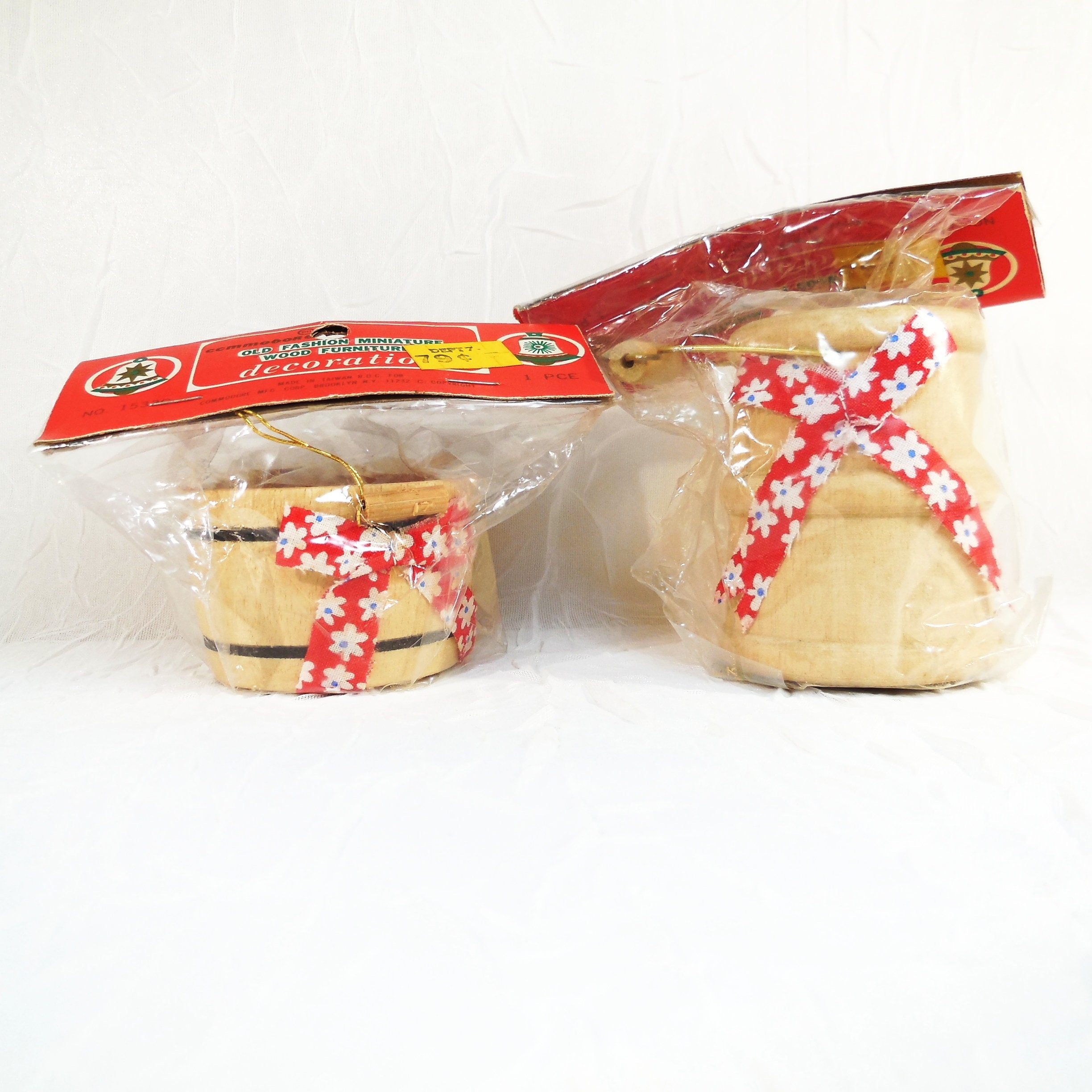 Commodore NOS Bucket & Tub Old Fashioned Miniature Wood - Etsy