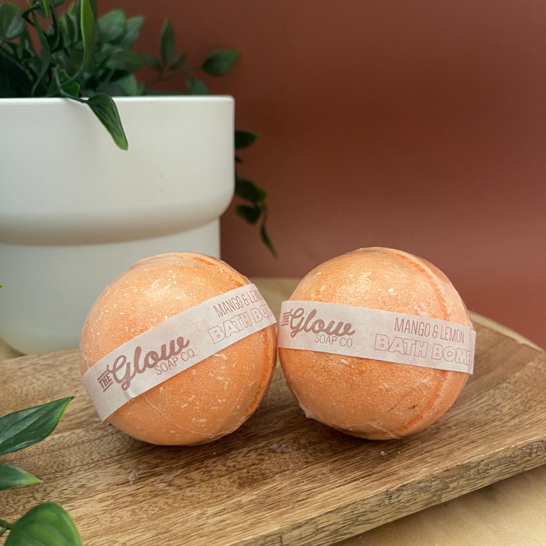 Moisturizing Luxury Bath Bomb | Mango Lemon | Moisturizing Handcrafted ...