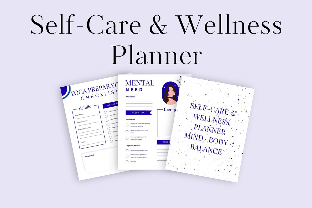 Self-care & Wellness Planner: Self Care Planner | Personal Wellness ...